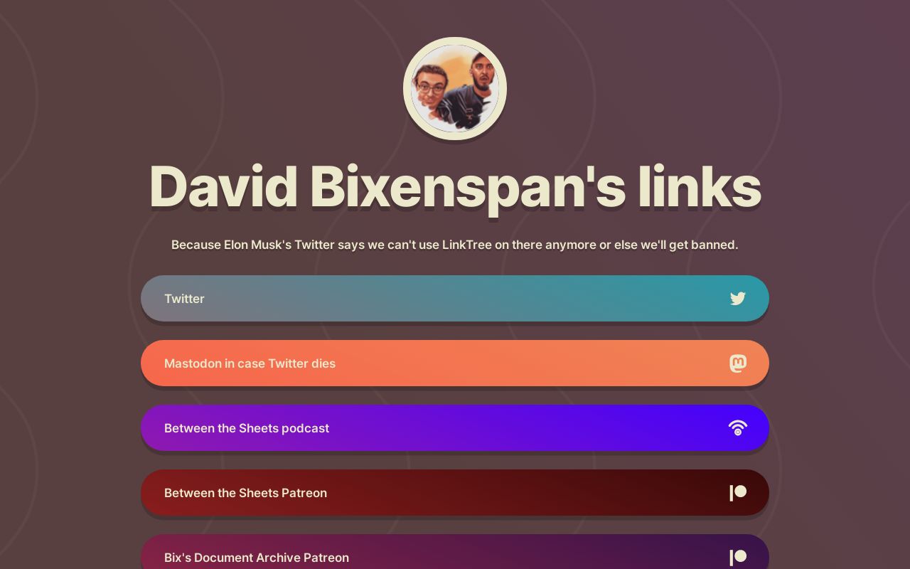 David Bixenspan's link list